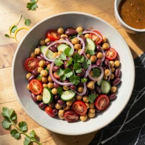 Healthy Dense Bean Salad Recipe: Protein-Packed Mediterranean Medley ...