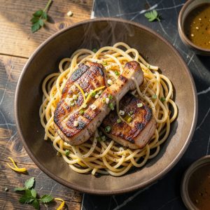 Pork Chops and Noodles Recipe: Savory Pan-Seared Pork With Buttered Egg ...