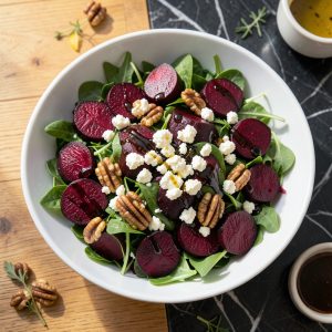 Roast Beet Salad Recipe: Earthy Sweetness With Goat Cheese Crumbles ...